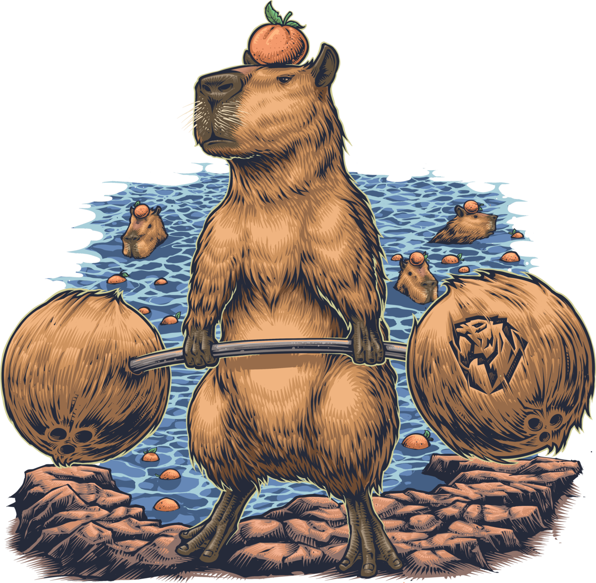 Deadlifting Capybara – Iron Savage Apparel