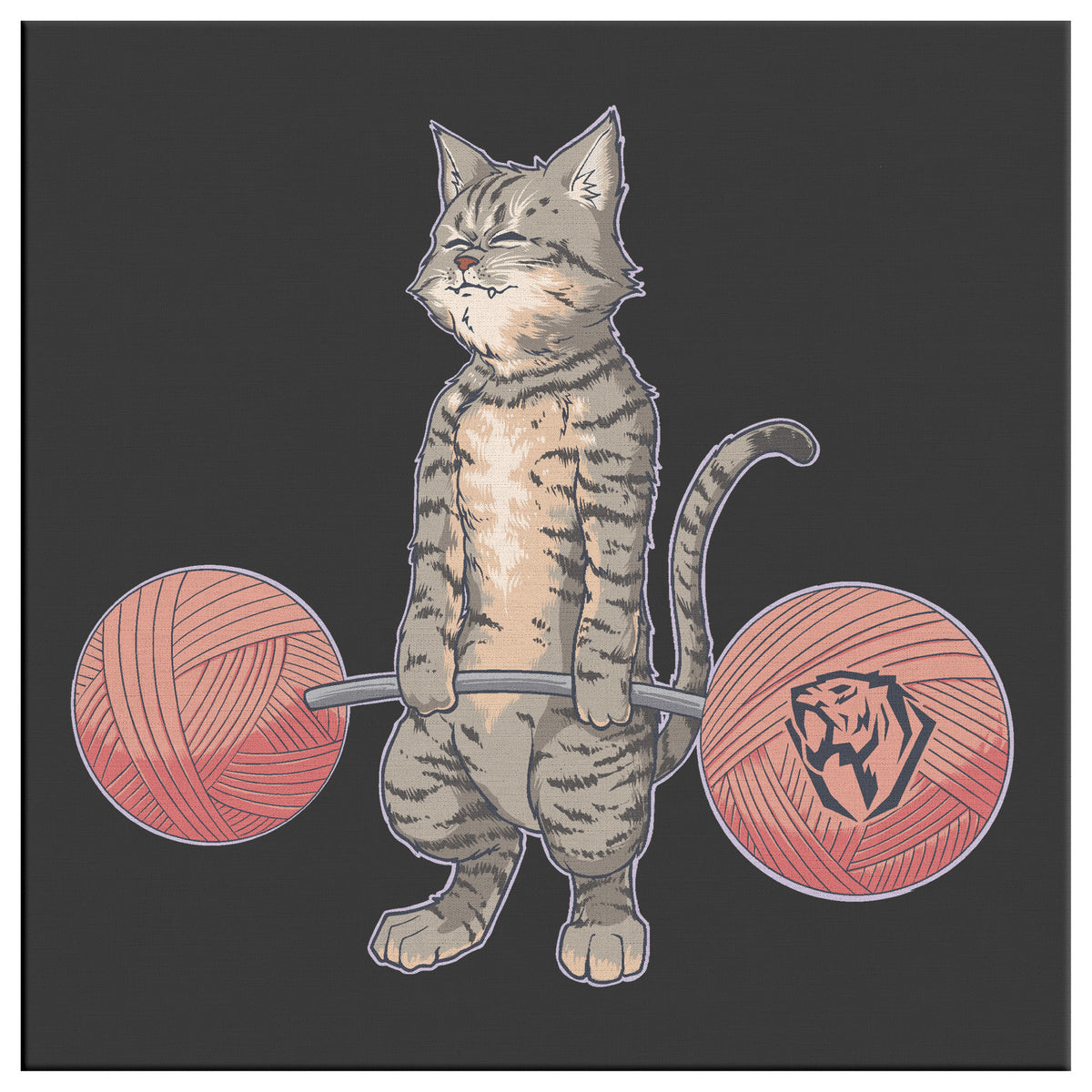 Deadlifting Tabby Cat Wall Canvas – Iron Savage Apparel