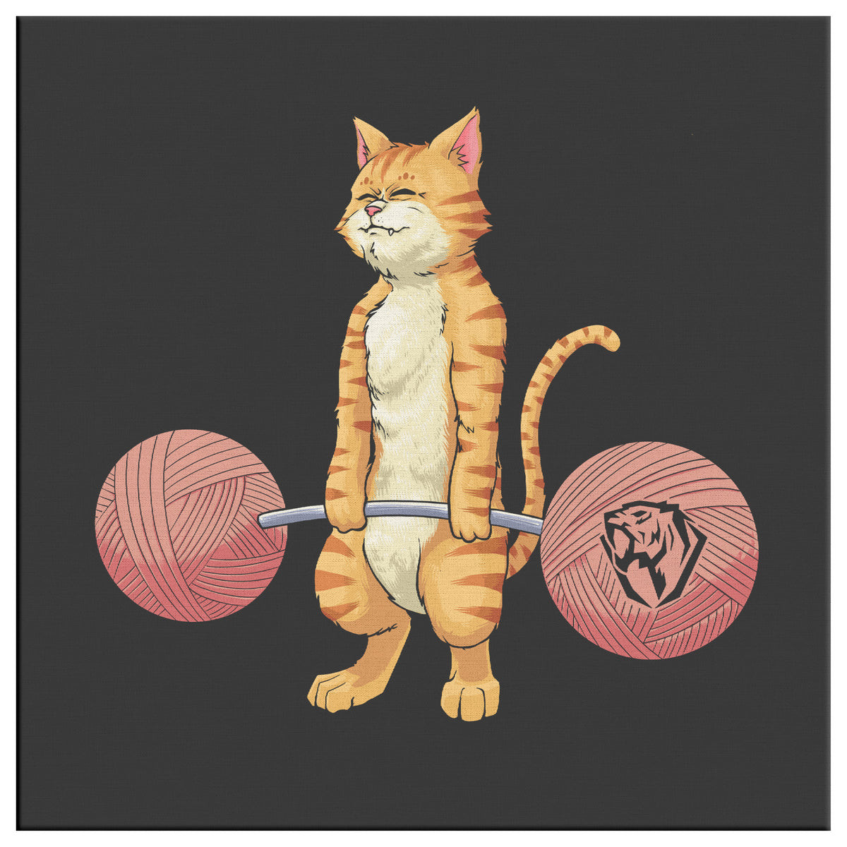 Deadlifting Cat Wall Canvas – Iron Savage Apparel